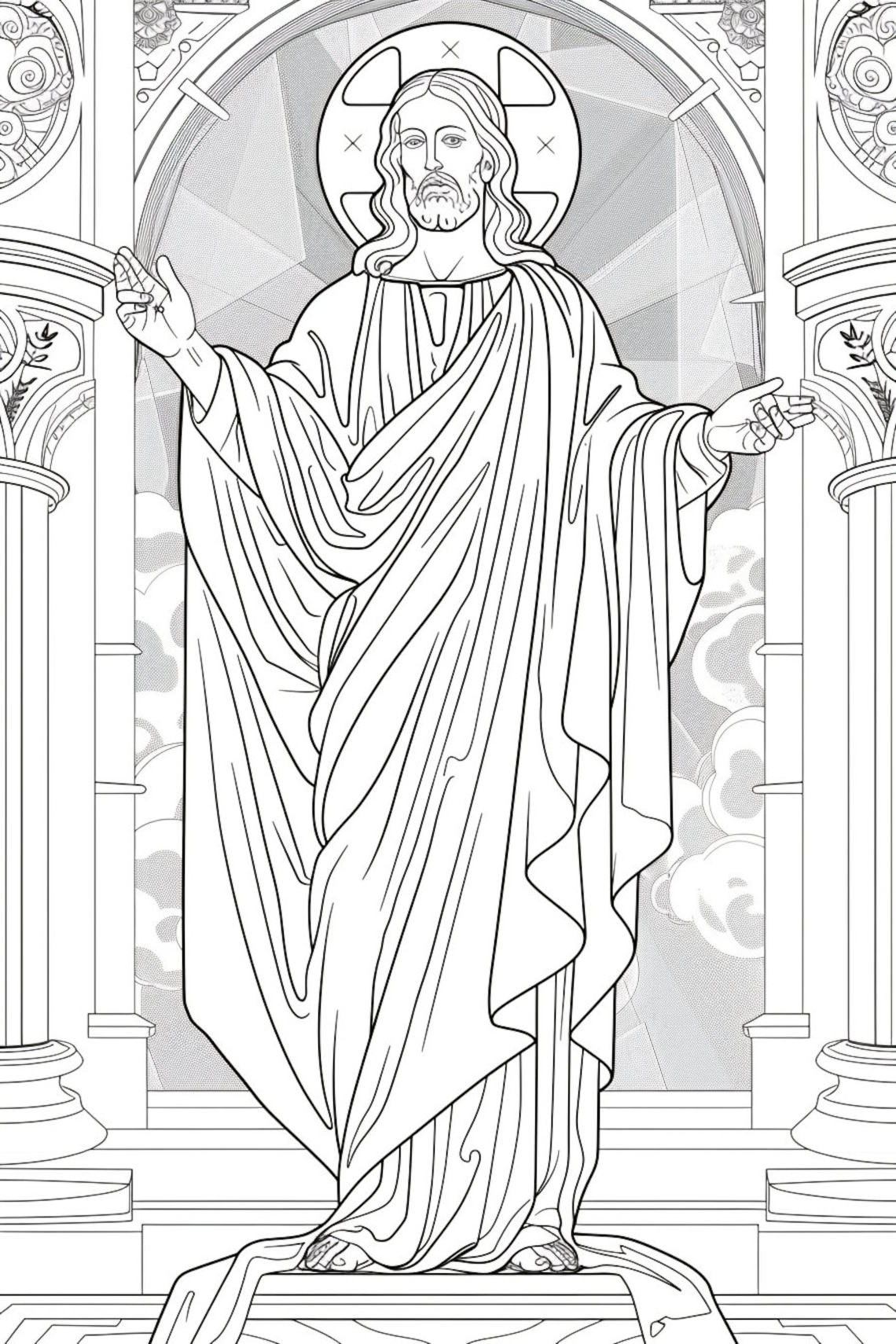 25 Printable Drawings of Jesus Scenes to Color and Create, Divine ...