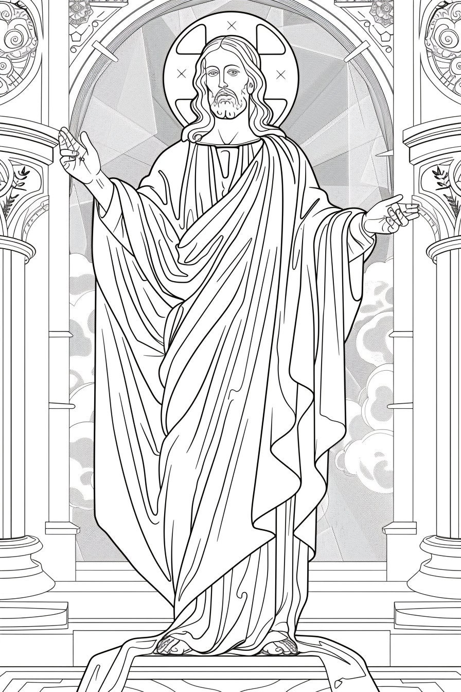25 Printable Drawings of Jesus Scenes to Color and Create, Divine ...