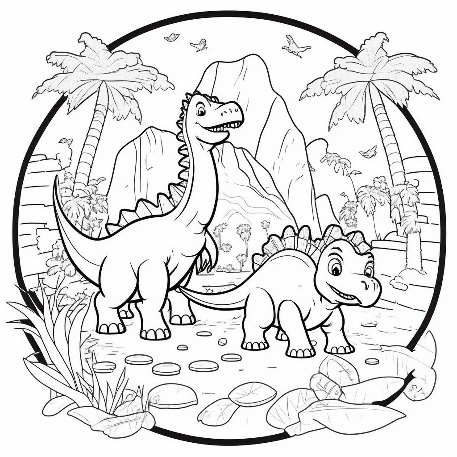 25 Printable Dinosaur Coloring Pages for Kids - Explore the World of ...