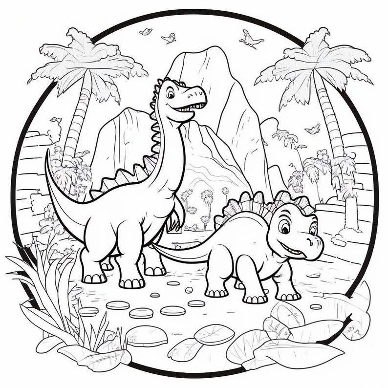 25 Printable Dinosaur Coloring Pages for Kids - Explore the World of ...