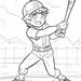 25 Printable Drawings of Baseball Scenes to Color and Create, Play Ball ...