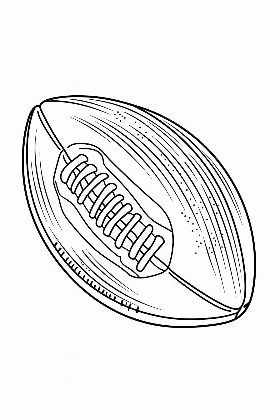 25 Printable Drawings of American Football/rugby Scenes to Color and ...