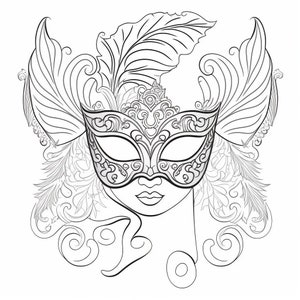 25 Printable Mardi Gras Coloring Pages Let the Good Times Roll - Etsy
