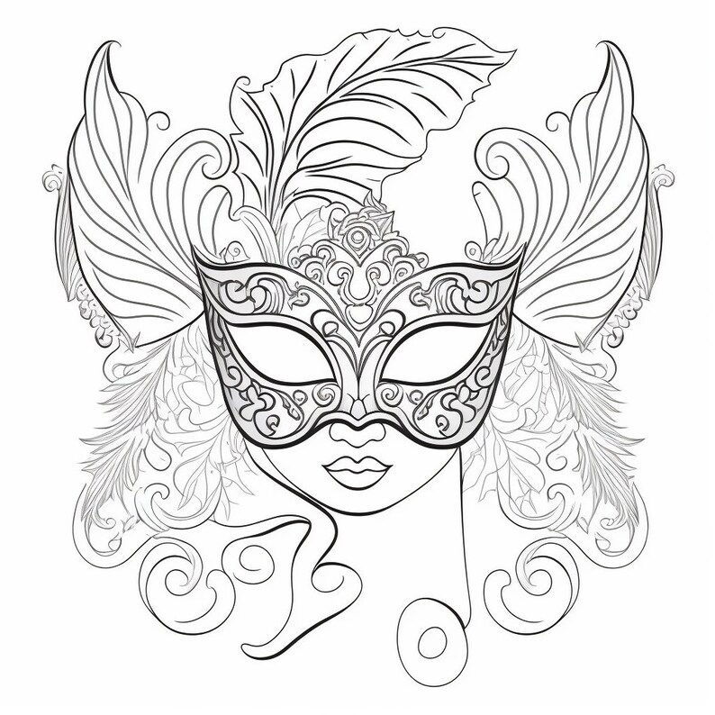 25 Printable Mardi Gras Coloring Pages Let the Good Times Roll - Etsy