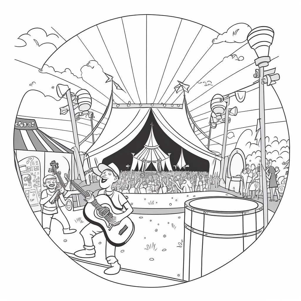 25 Printable Coloring Pages of Music Festivals Perfect for Glastonbury ...