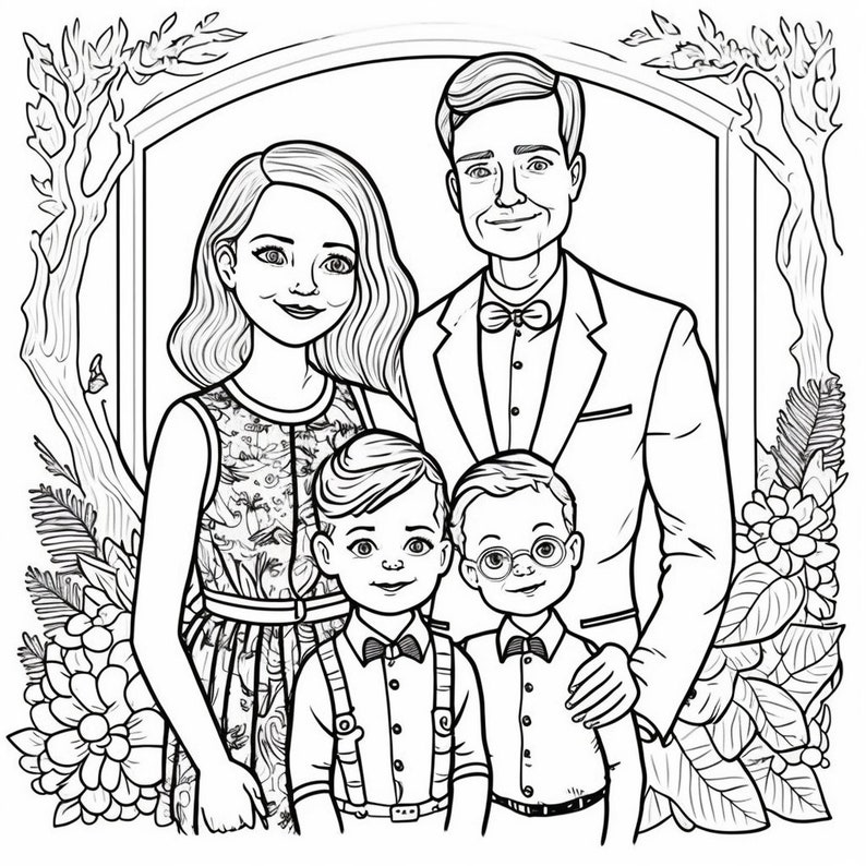 25 Printable Coloring Pages of Happy Families Celebrating Love ...