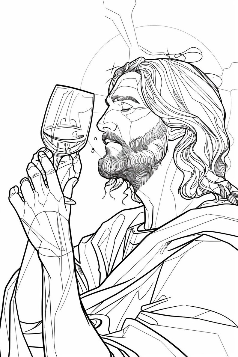 25 Printable Drawings of Jesus Scenes to Color and Create, Divine ...
