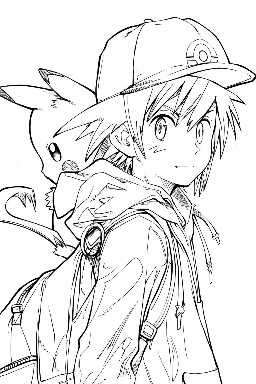 25 Printable Anime Coloring Pages for Kids - Explore the Anime Universe ...