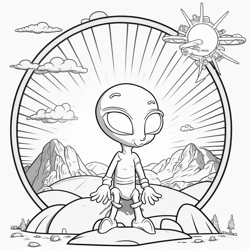25 Printable Coloring Pages of Space for Kids Explore the Universe and ...