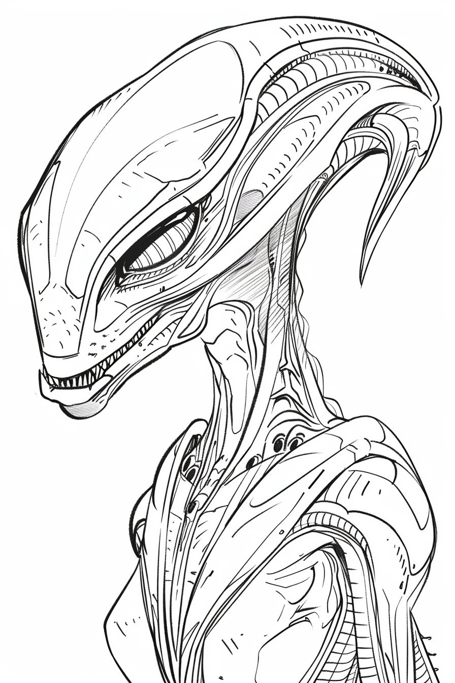 25 Printable Drawings of Ets/aliens Scenes to Color and Create, Out-of ...