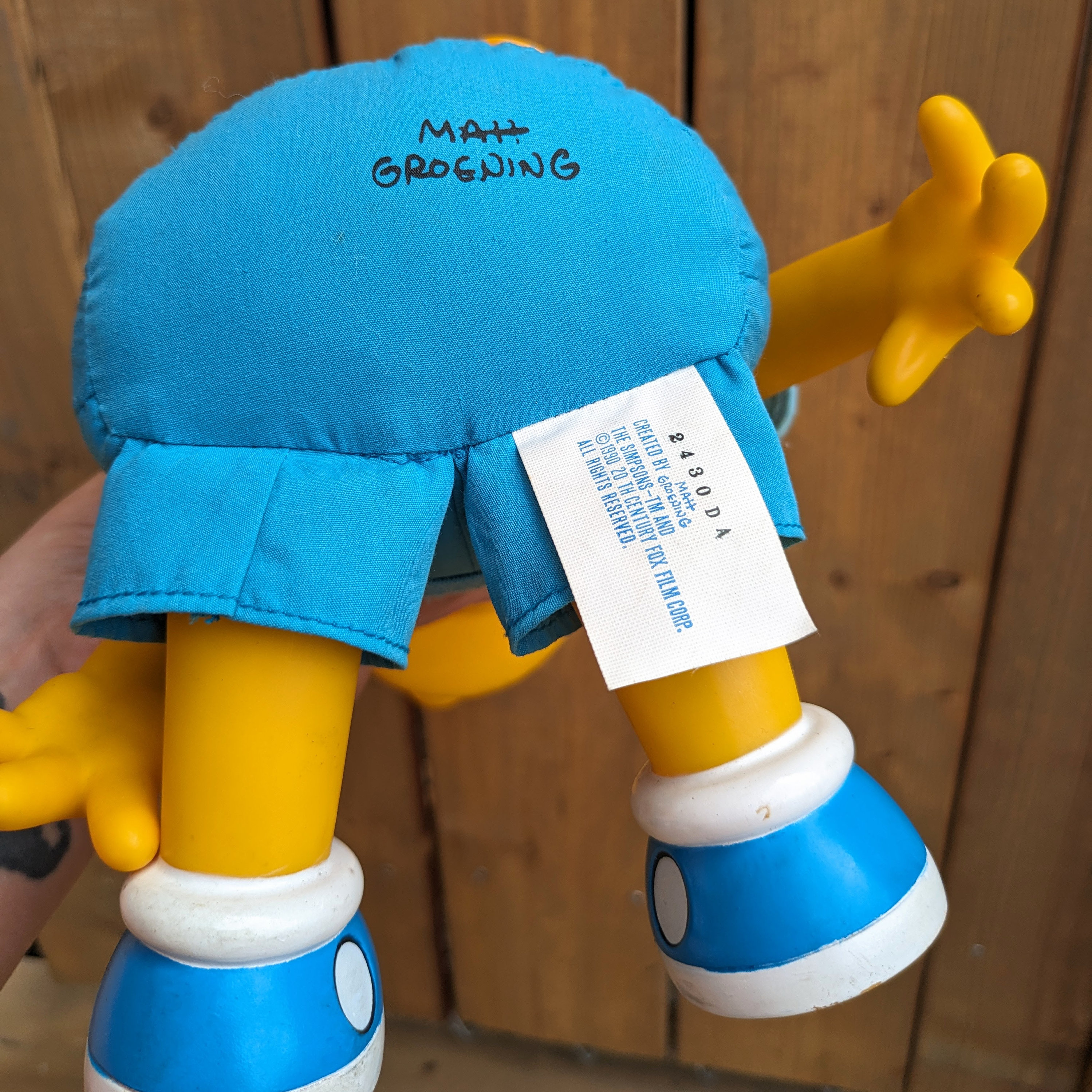 Vintage Dan Dee Bart Simpson Vinyl Pull String Toy Doll By Matt