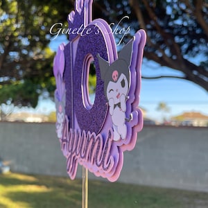 Kuromi Cake Topper Kawaii Sanrio Decoration Kuromi Hello Kitty Friends ...