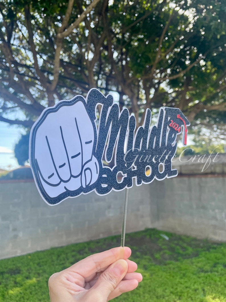 Middleschoolgraduation Cake Topper Celebration Junior High 8 - Etsy