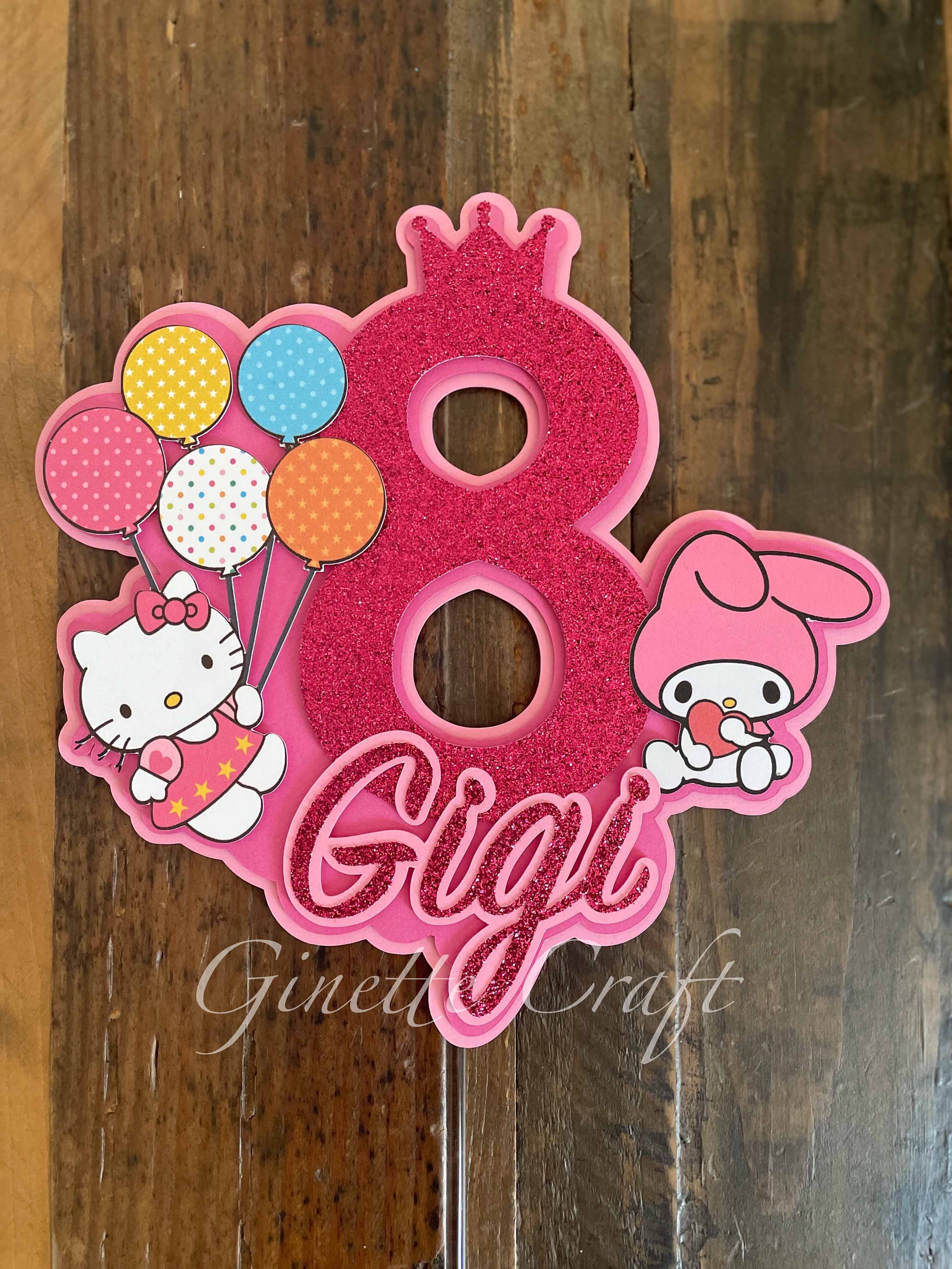 Hello Kitty & My Melody Personalized Cake Topper Hello Kitty - Etsy