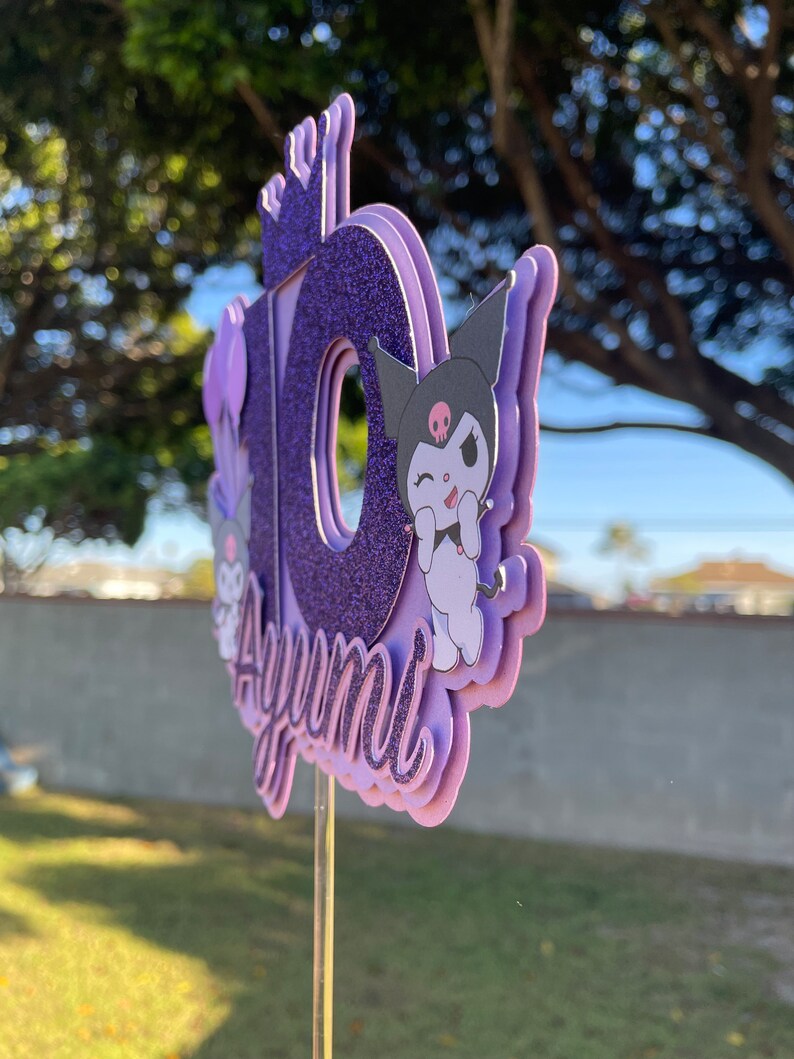 Kuromi Cake Topper Kawaii Sanrio Decoration Kuromi Hello Kitty Friends ...