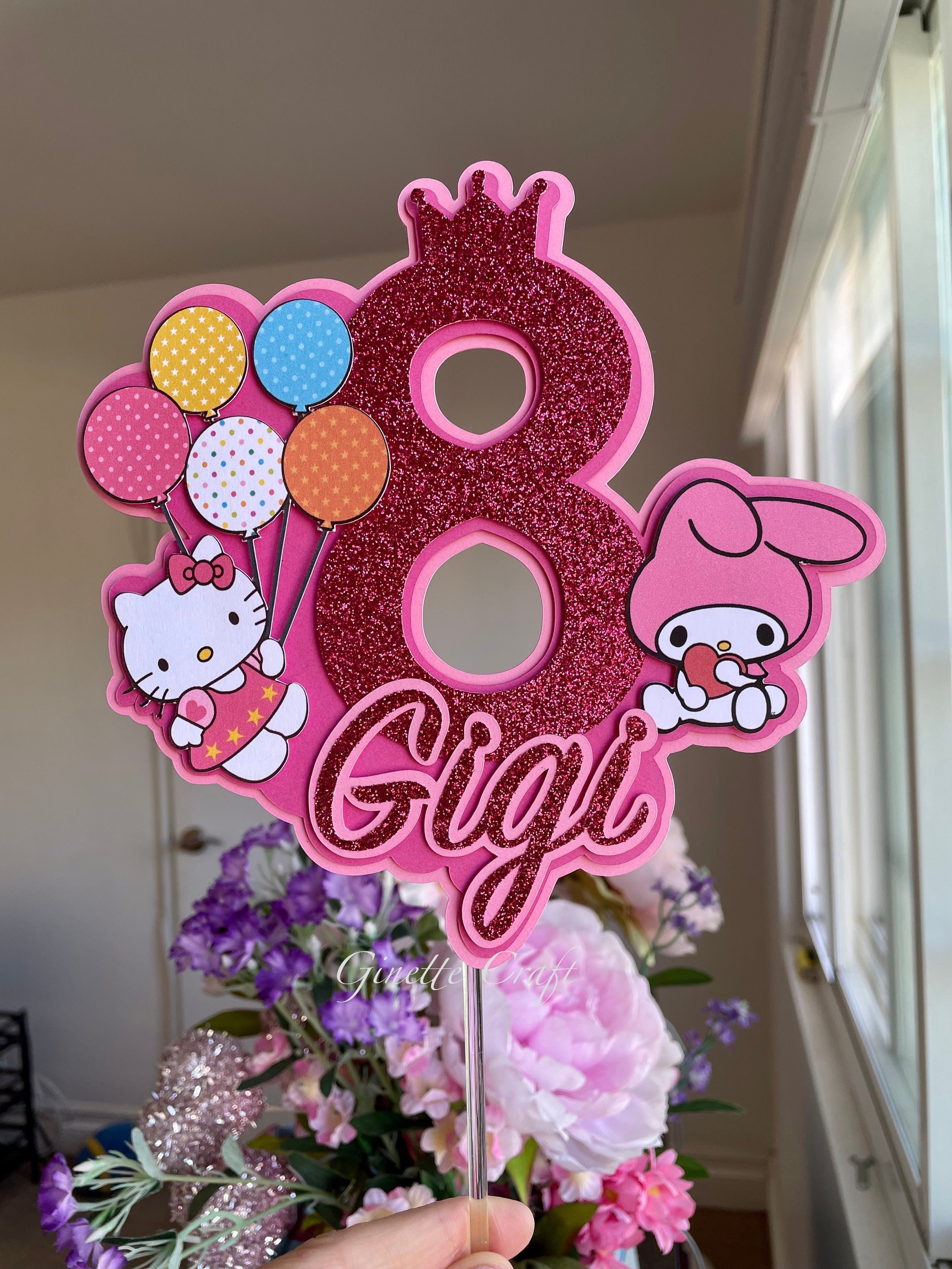 Hello Kitty & My Melody Personalized Cake Topper Hello Kitty - Etsy