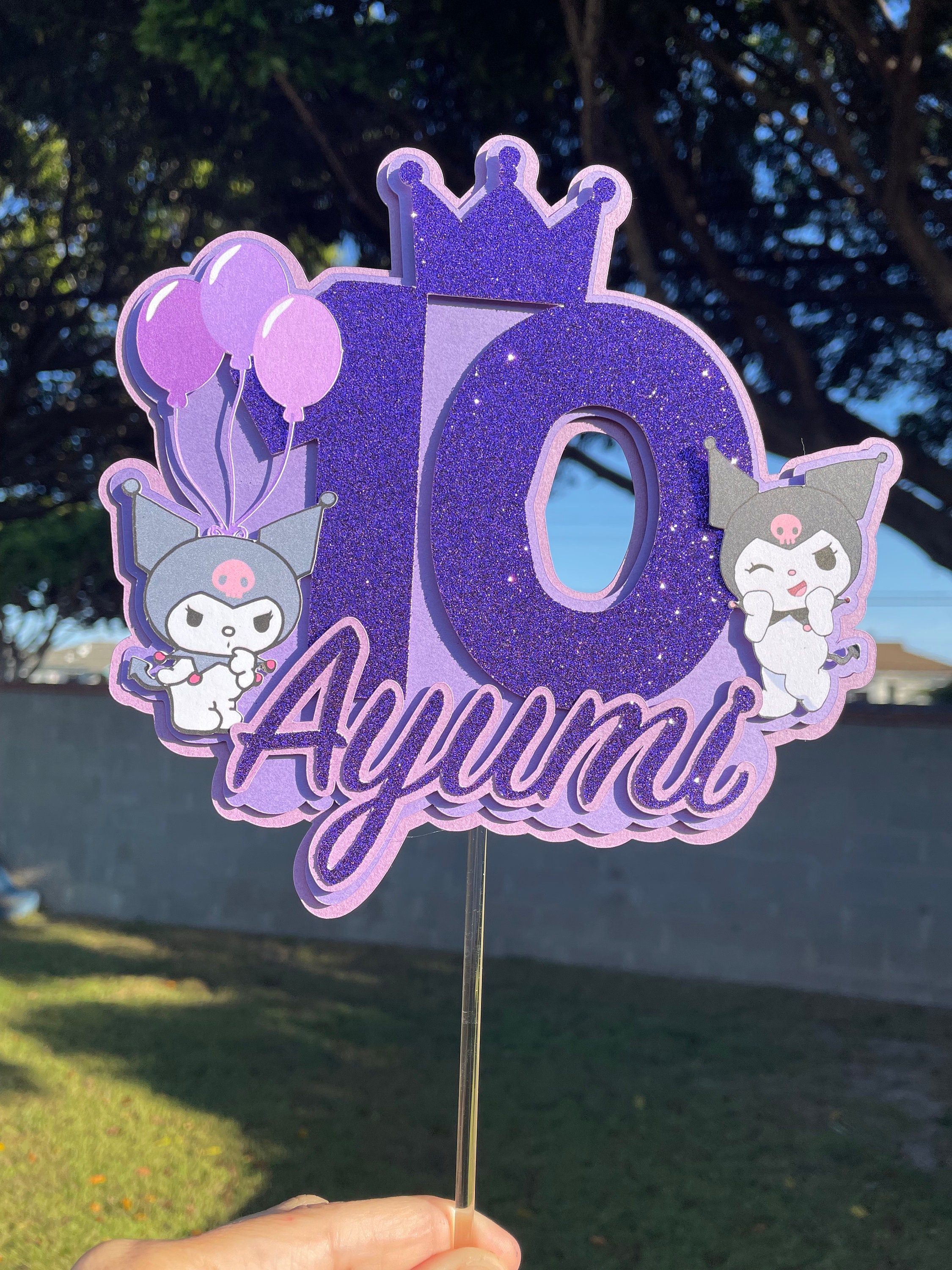 Kuromi Cake Topper Kawaii Sanrio Decoration Kuromi Hello Kitty Friends ...