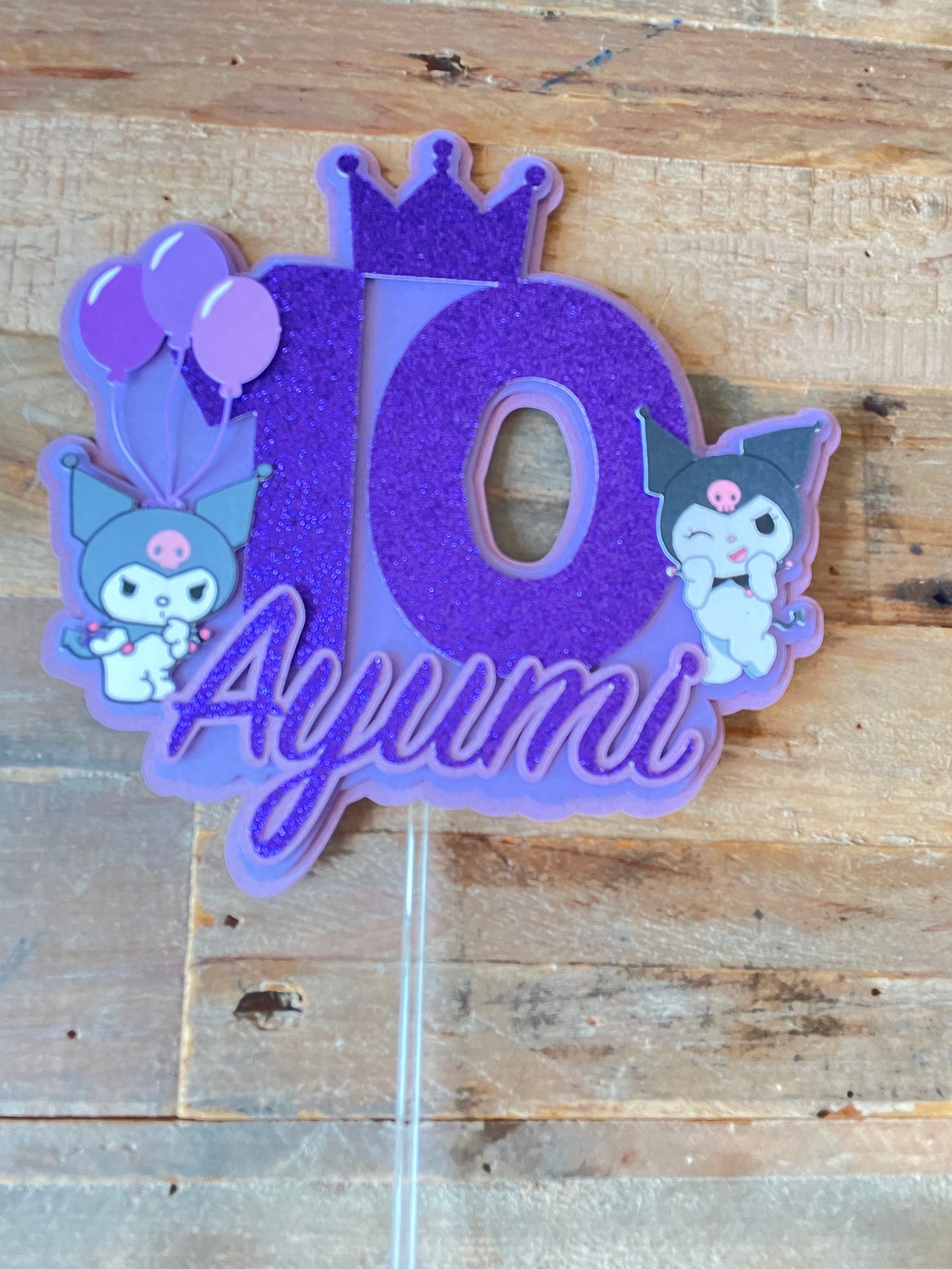 Kuromi Cake Topper Kawaii Sanrio Decoration Kuromi Hello Kitty Friends ...