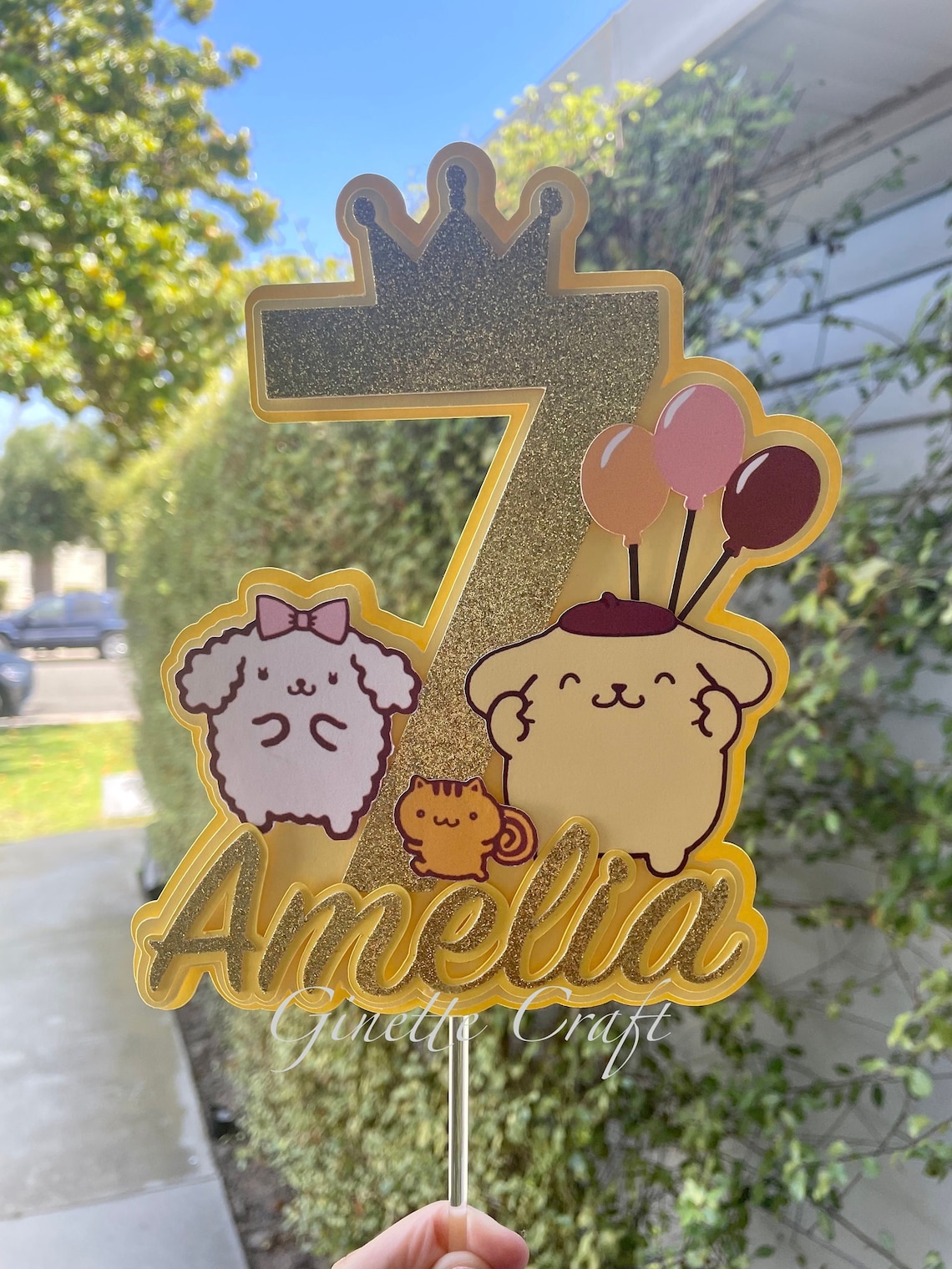 Pompompurin Cake Topper Kawaii Sanrio Decoration Hello Kitty ...