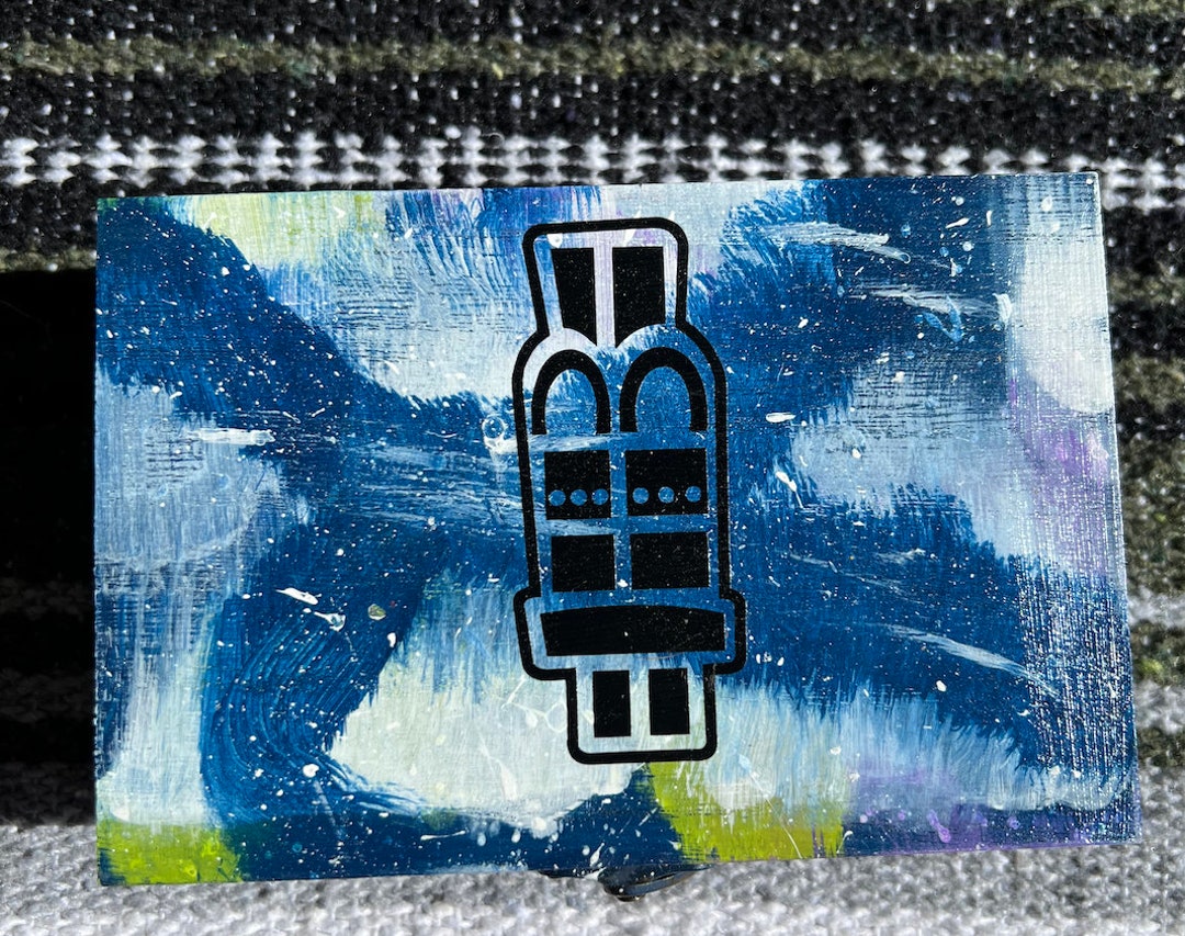 Aztec-acatl-reed-medicine/manifestation/storage Hand Painted - Etsy