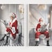 Santa on Toilet Art Print, Printable Holiday Bathroom Decor, Funny ...