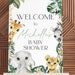 Safari Animal Theme Baby Shower Printed Welcome Sign Baby Shower Foam ...