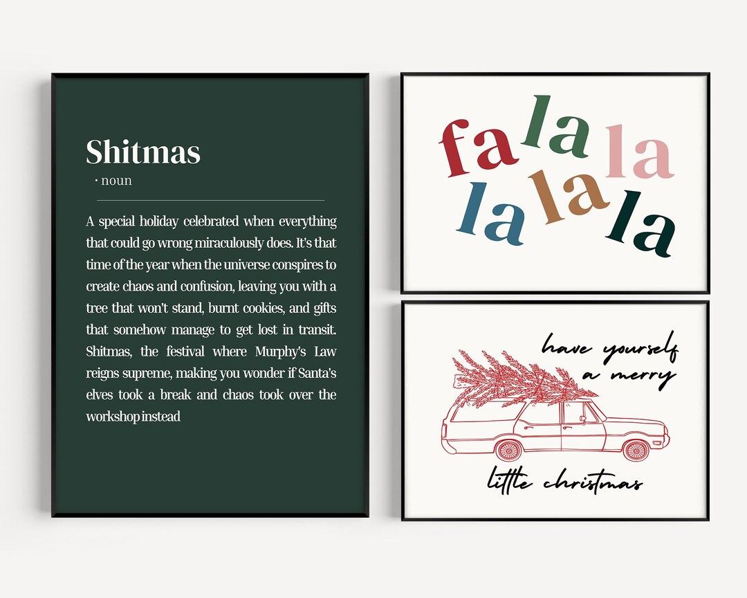 Funny Christmas Prints | Printable Fun Holiday Decor Christmas | Merry ...