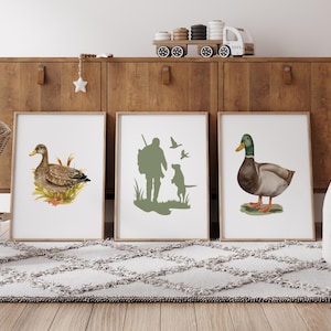Mallard Duck Wall Art | Fishing Hunting Wall Prints for Boys Room ...
