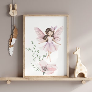 Garden Fairy and Wildflower Wall Poster Set of 3 PRINTED Fairy Wall Art ...