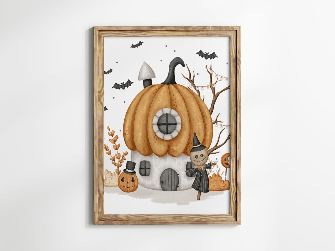 Halloween Set of 3 Printable Wall Art | Kids Room Halloween Decor ...