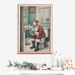 Santa on Toilet Art Print, Printable Holiday Bathroom Decor, Funny ...