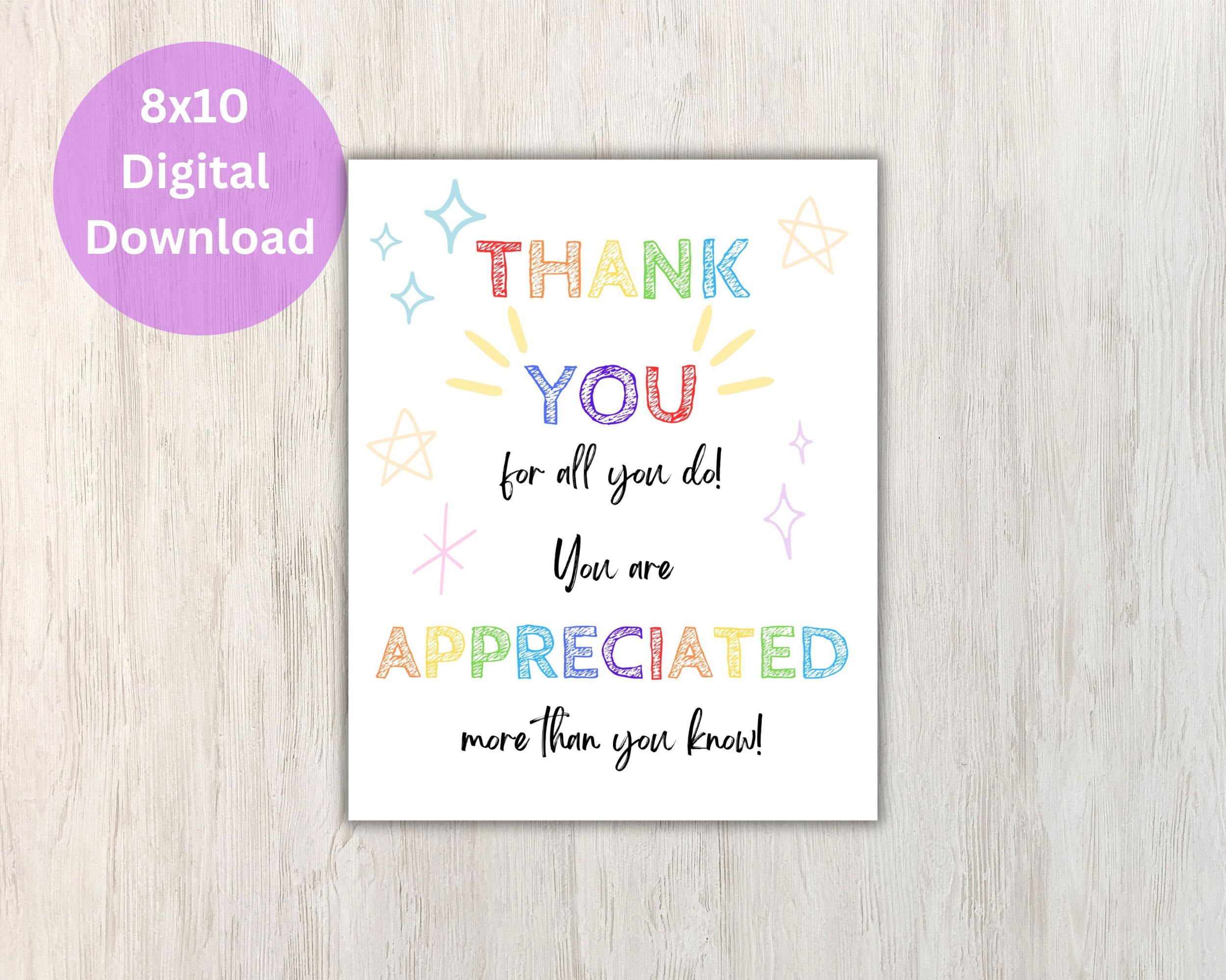 Teacher Appreciation Week Printable Sign Instant Digital - Etsy