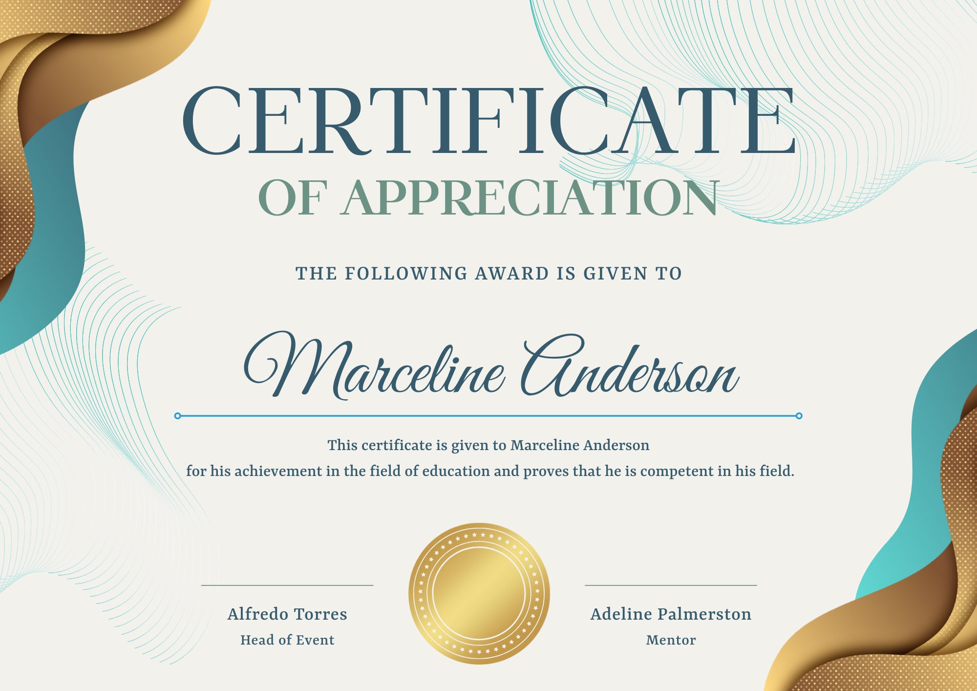 Modern Elegant Certificate Template Certification Accreditation ...