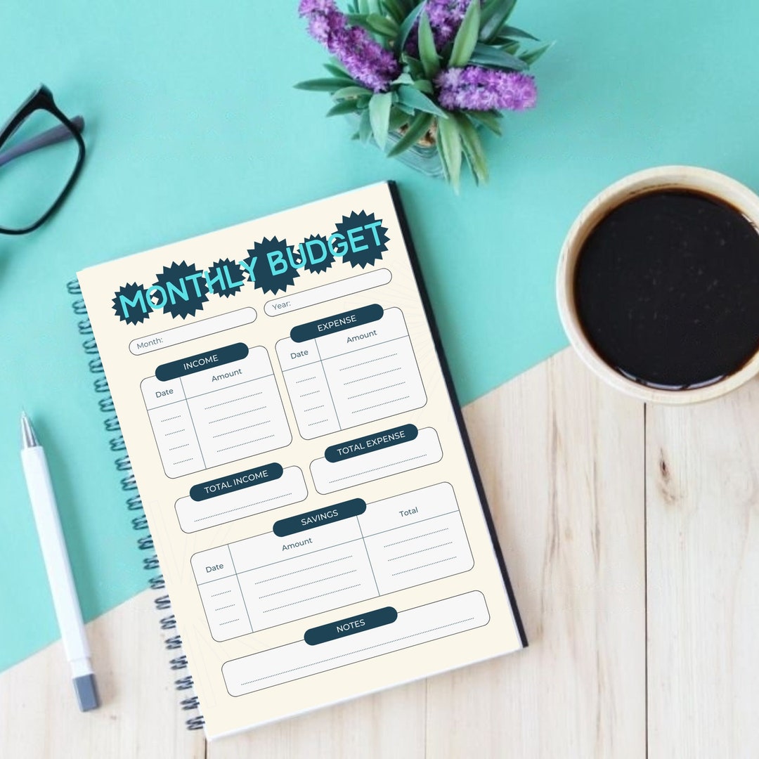 Monthly Digital Planner Printable Planner to Do Lists Goal Tracker ...