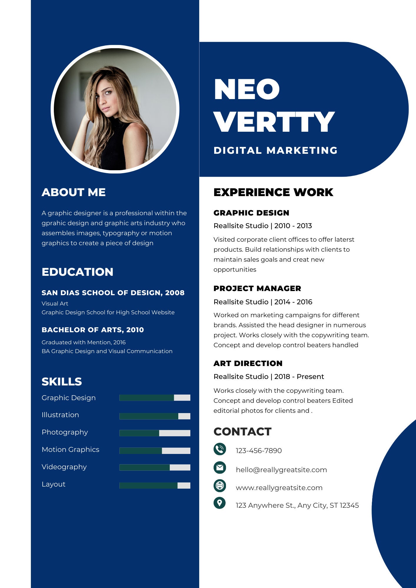 Popular CV Template Simple and Easy Digital Download Personal and ...