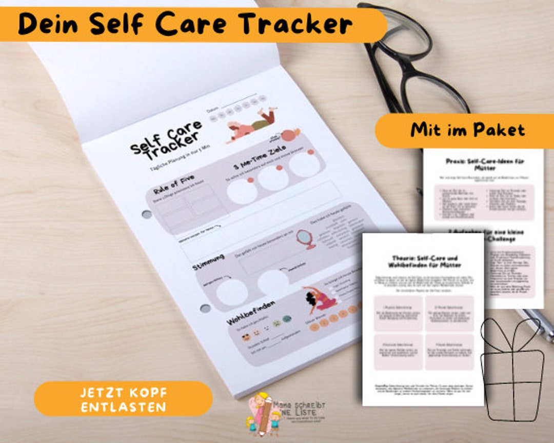 Self-care Tracker: Daily Feel-good Planner for Mothers, DIN A5, Punched ...