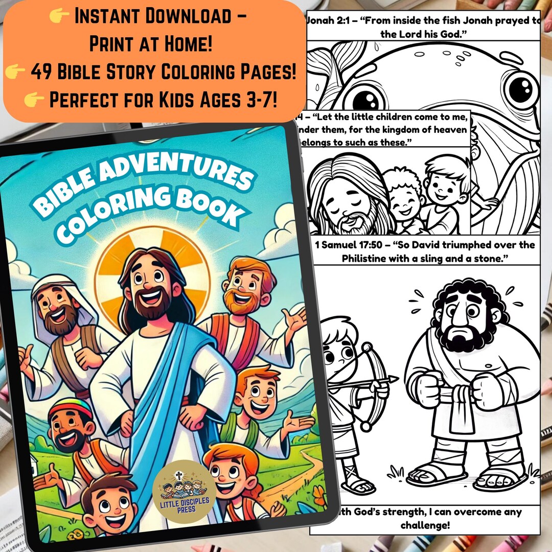 Bible Verse Coloring Book for Kids - Christian Activity Book for Sunday ...