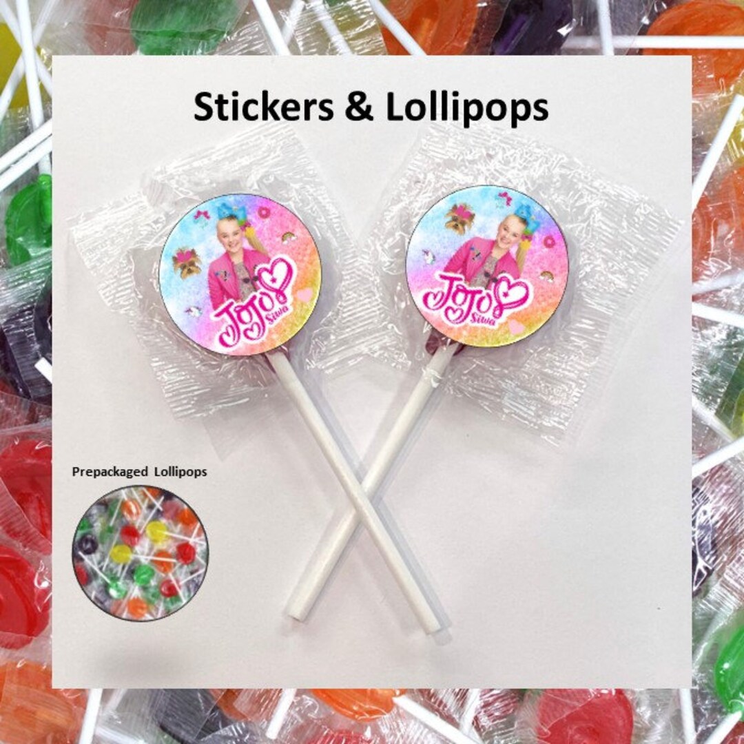 8 Jojo Lollipops Jojo Favors Lollipops Favors Jojo Candy Bags Jojo Party Favors - Etsy
