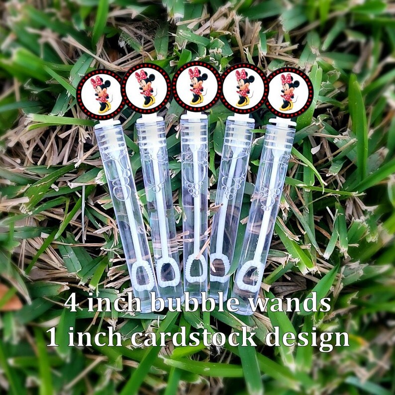 8 Minnie Bubble Wands Minnie Favors Bubbles Favors - Etsy