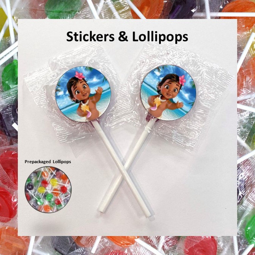 8 Moana Lollipops Moana Favors Lollipops Favors Moana Candy Bags Moana ...
