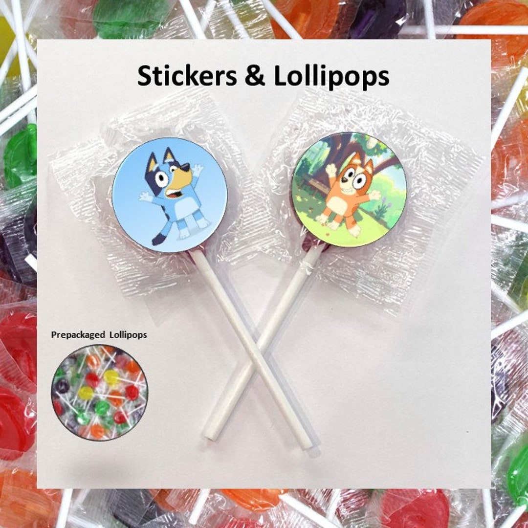 8 Bluey Lollipops Bluey Favors Lollipops Favors Bluey Loot Bags Bluey ...