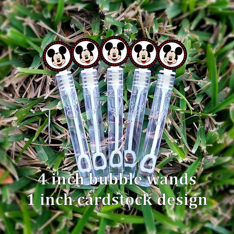 8 Mickey Bubble Wands Mickey Favors Bubbles Favors - Etsy