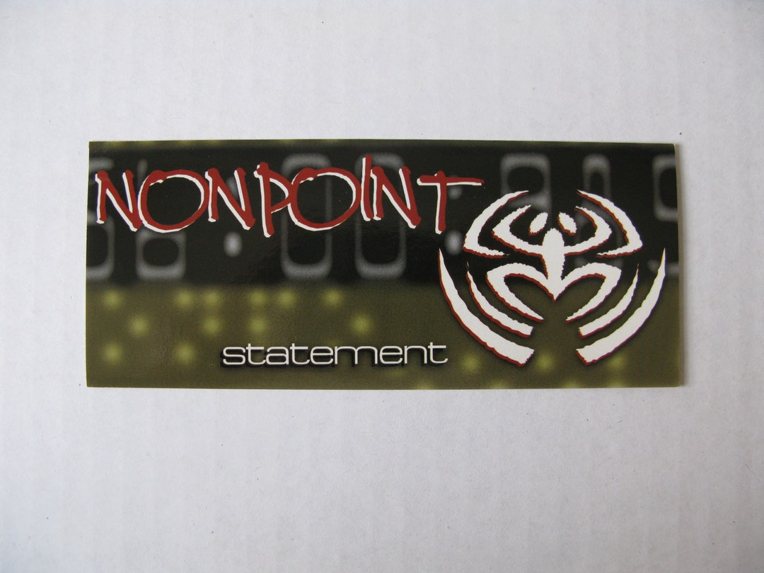 Nonpoint Statement Promotional Band Sticker Album Release 2000 Vintage ...