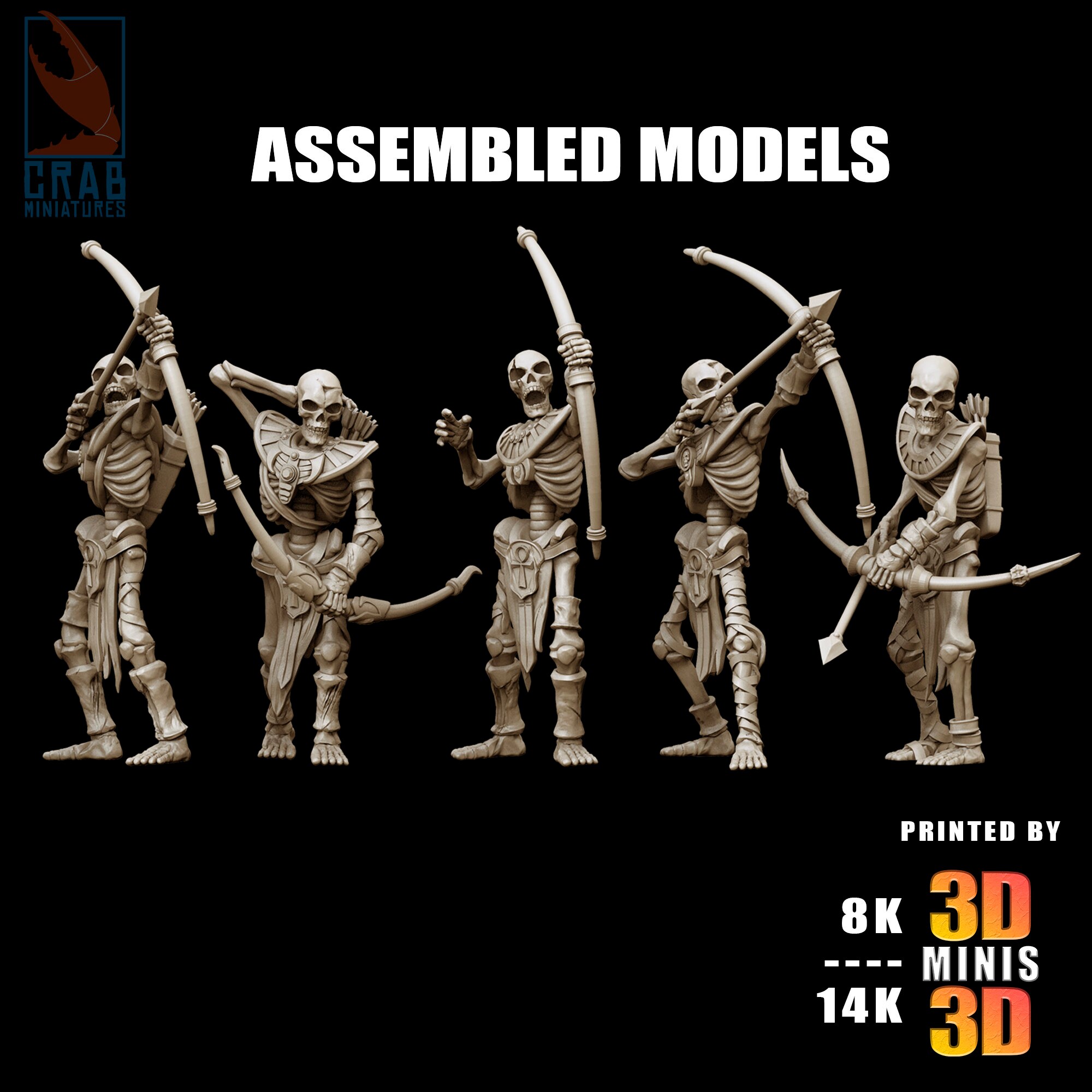 Skeleton Archers X10, Egyptian Skeletons Army. Desert Warriors. Pharaoh ...
