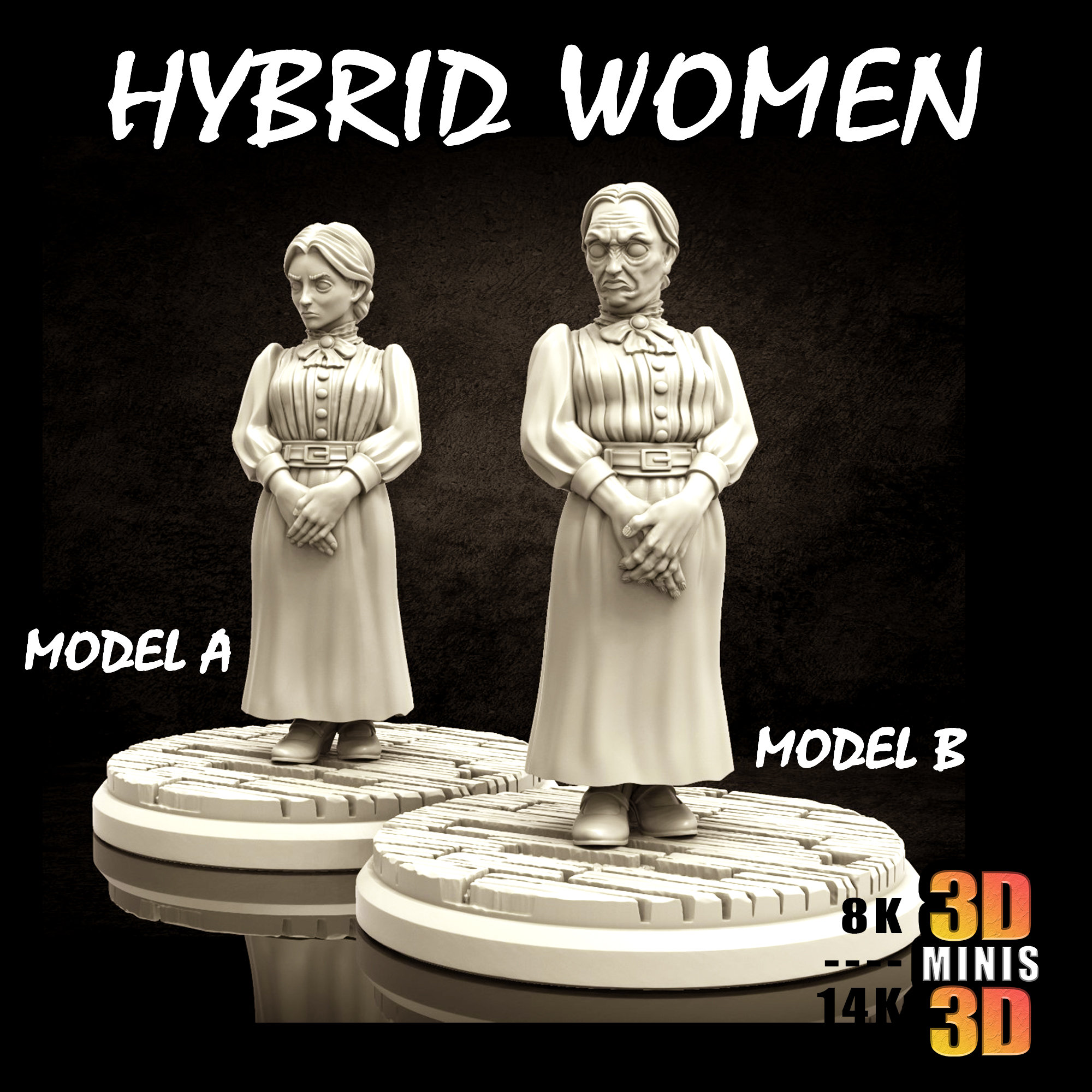 Cthulhu Game, Hybrid Female, Miniature Wargames and RPG, 3D Minis 3D ...