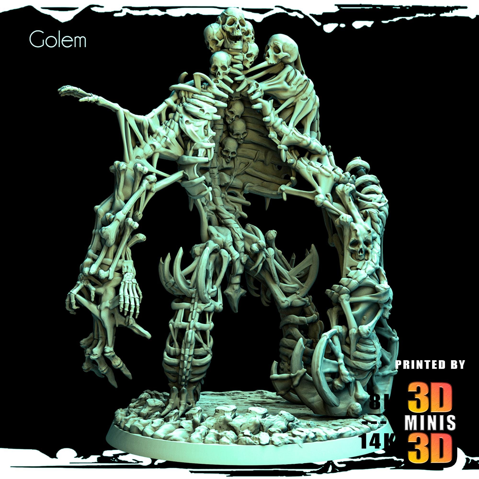 Bone Golem, Elemental. Skeleton Golem. Skeletons Army 32mm Miniature ...