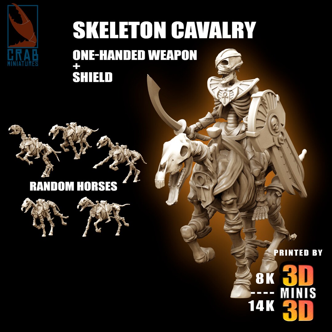 Undead Skeleton Cavalry, Riders. Egyptian Skeletons Army. Pharaoh's ...