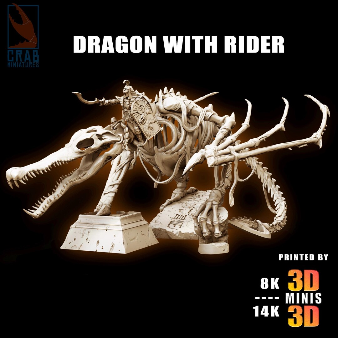 Tomb Skeleton Dragon Miniature. Desert Undead Skeleton Dragon. Egyptian ...