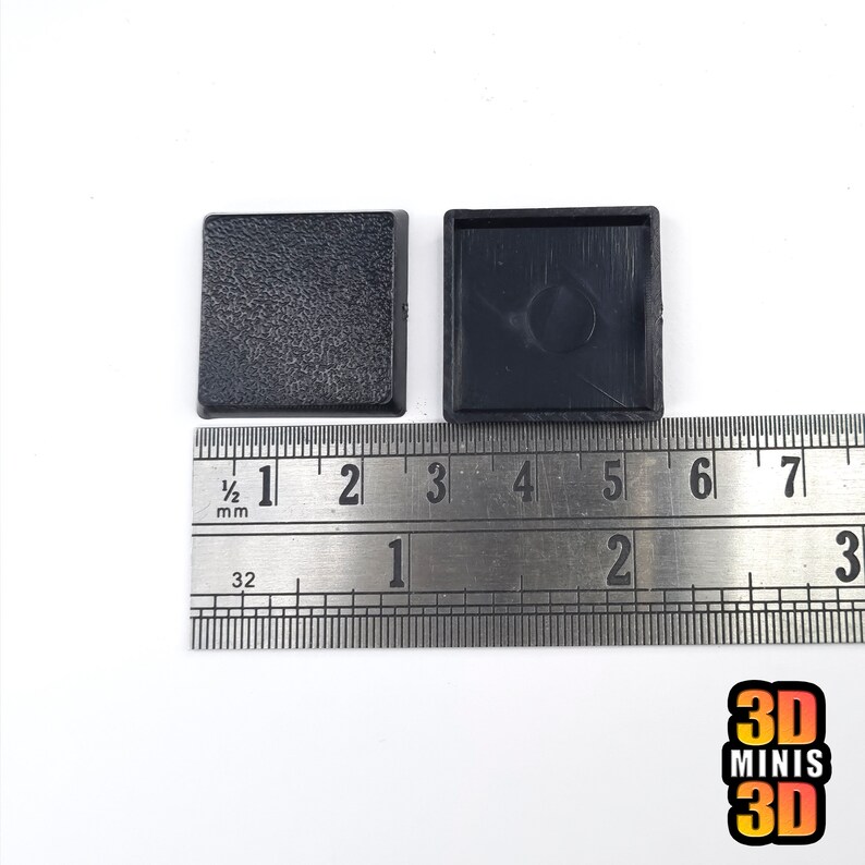 Square Plastic Bases 25x25mm for Miniatures. Wargames, Rpgs. 3D Minis ...