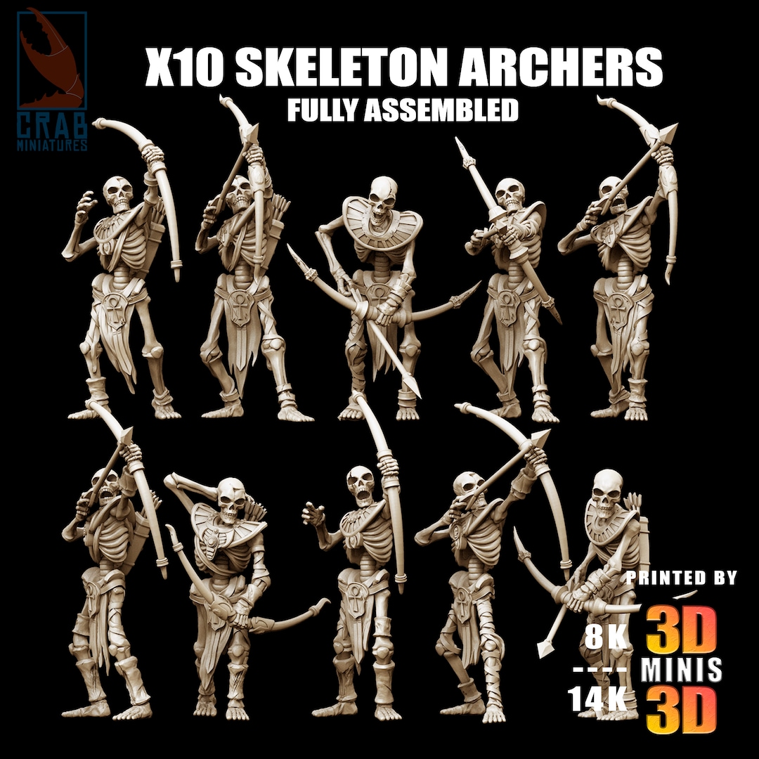 Skeleton Archers X10, Egyptian Skeletons Army. Desert Warriors. Pharaoh ...